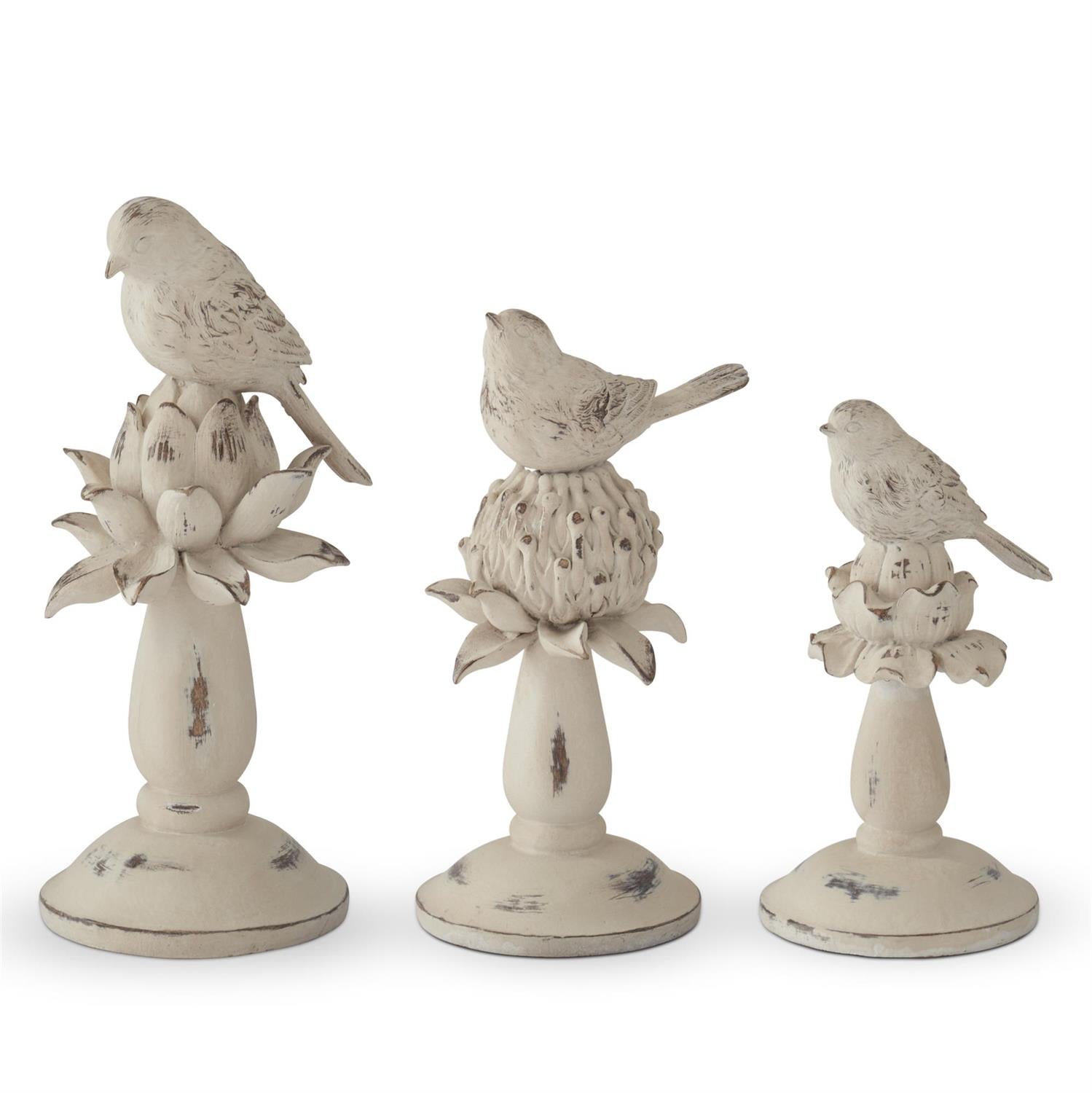 Weathered Cream Bird & Artichoke Finials – The French Cottage