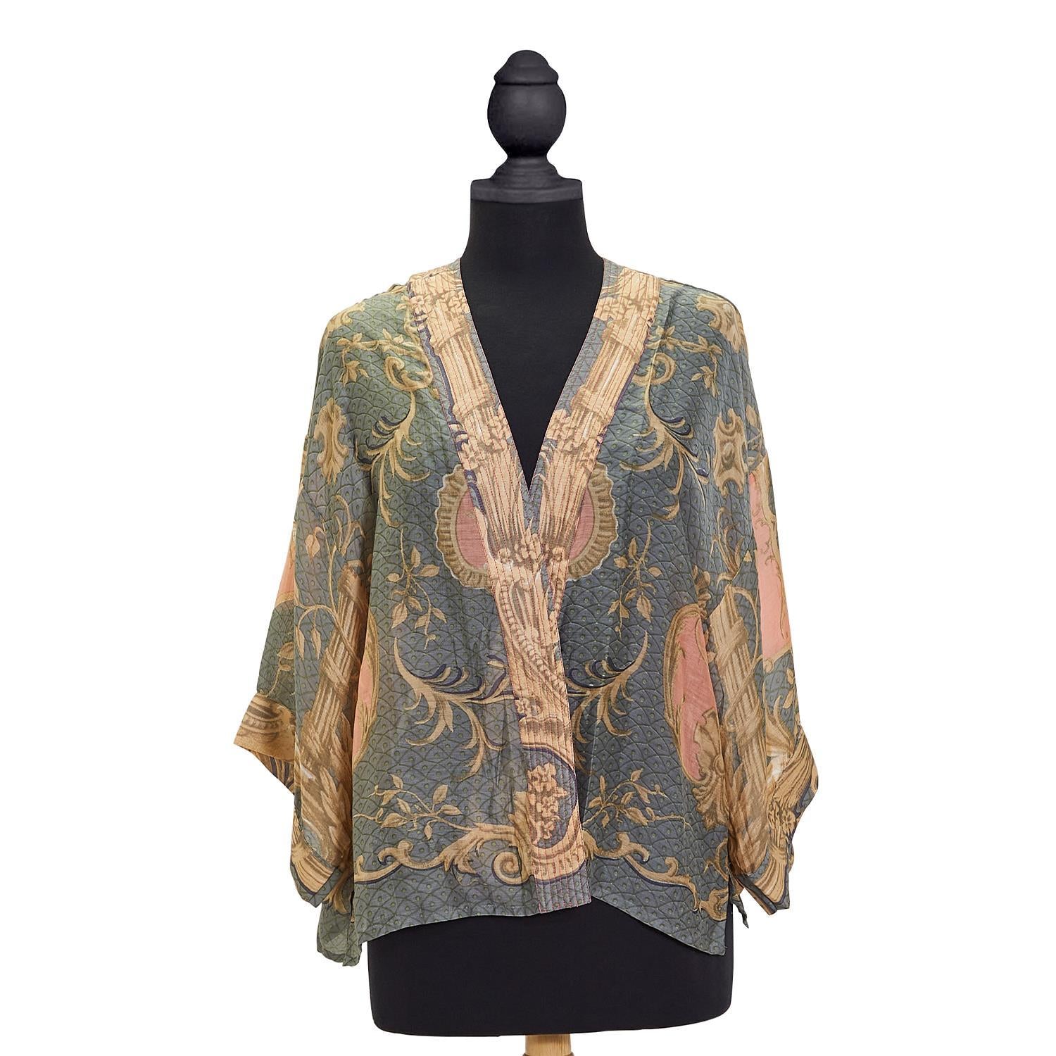 Rococo Grey Short Kimono - Viscose/Modal - Designed by One Hundred Sta ...