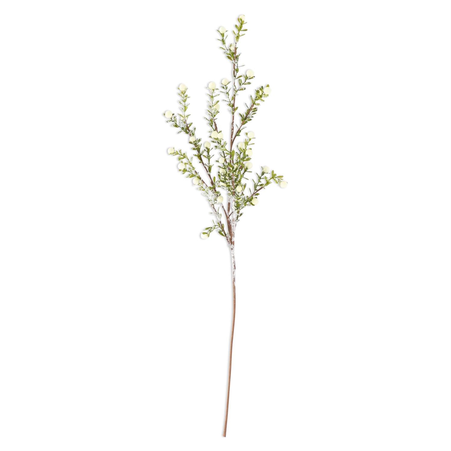 30" Glittered Snowy White Berry Stem – The French Cottage