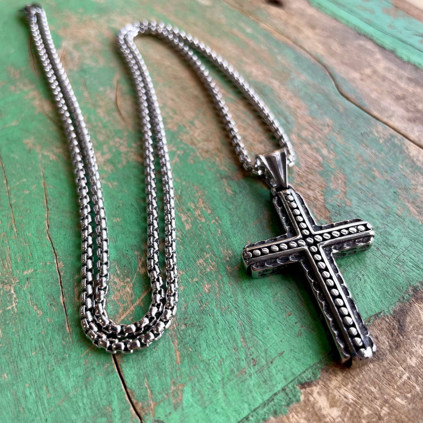 Stainless Steel Brave Cross Chain Necklace – The French Cottage