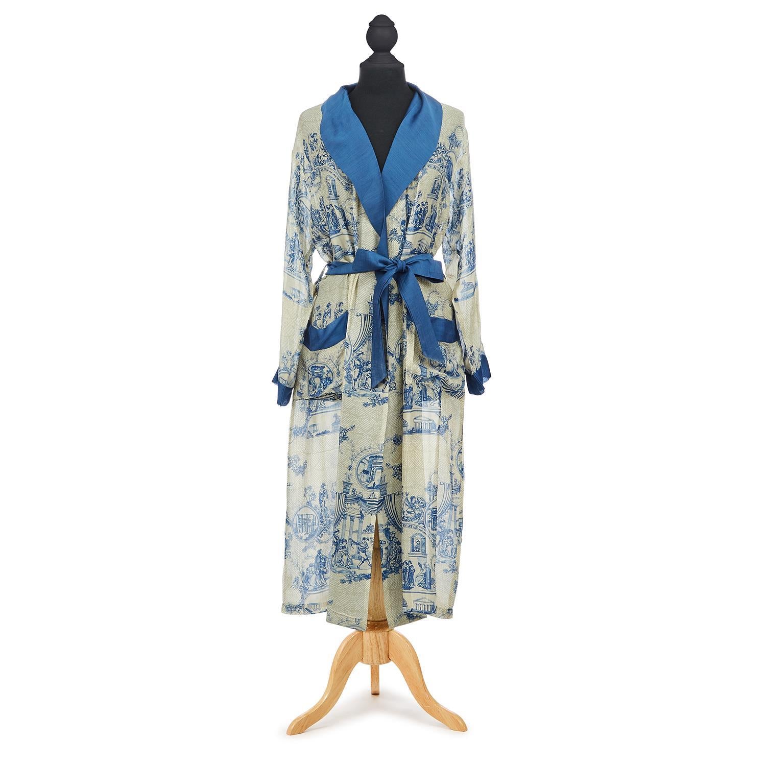 Blue & White Robe - One Hundred Stars – The French Cottage