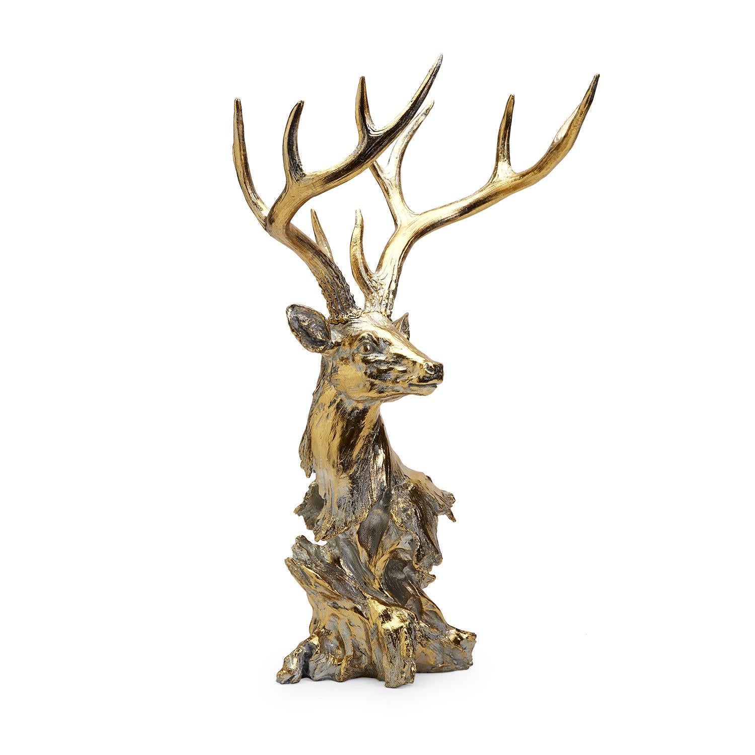 Rustic Gold Deer Bust – The French Cottage