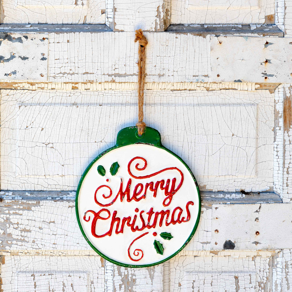 Metal Merry Christmas Ornament Sign – The French Cottage
