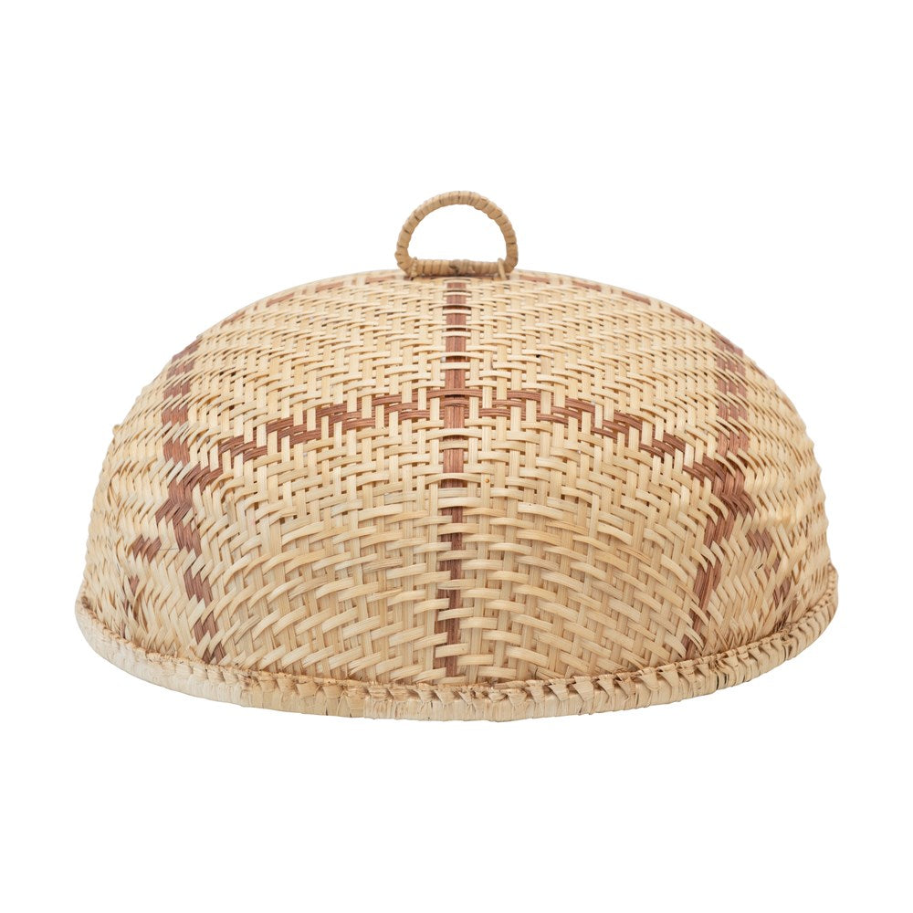 Hand-Woven Bamboo Food Cover with Handle, Natural – The French Cottage